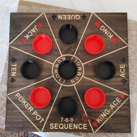 Rummoli Wooden Board Game With Removable Cups - Etsy Canada