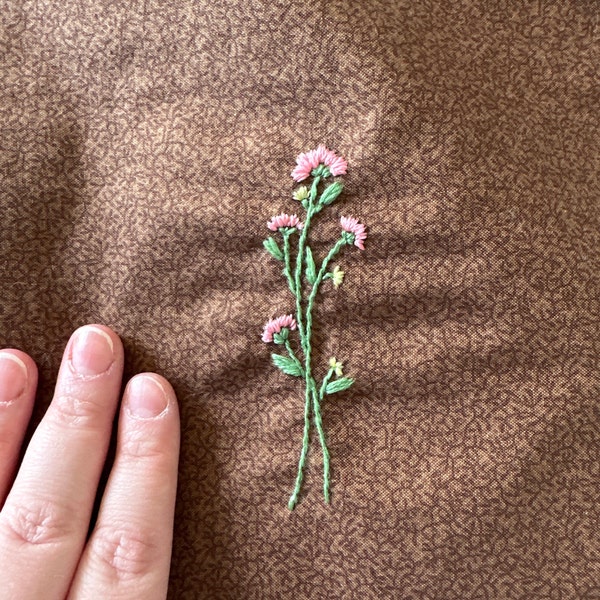 Spring Floral Hand Embroidery Pattern, Stick and Stitch Transfer Patch ...