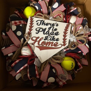Baseball Wreaths Home Sweet Home Sign Home Plate Sign - Etsy
