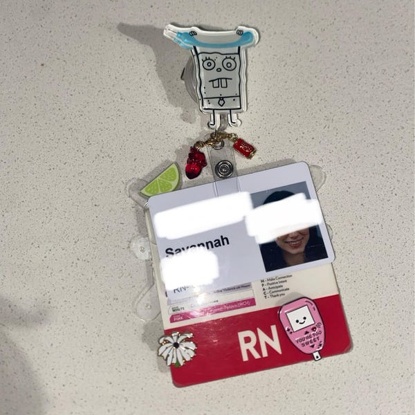 Doodle Bob Oxygen Tank-medical Badge Reel, Respiratory Therapist, RN ...