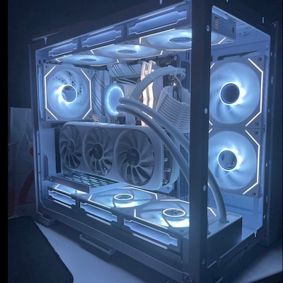 Gaming PC snow White 1TB SSD RTX 4060 Ryzen 5 White Gaming Computer 100 ...