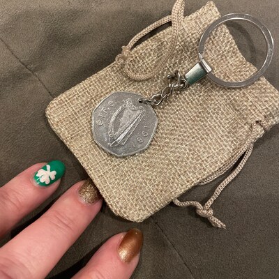 Wren Farthing Coin and Bird Key Ring or Clip, Choose Coin Year 1937 ...