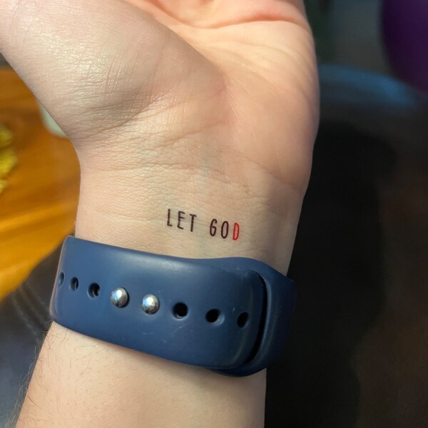 Let Go Let God Temporary Tattoo | Christian Scripture (set of 12) - Etsy