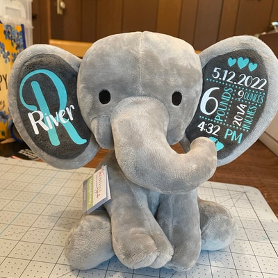 Birth Stat Elephant SVG Birth Announcement SVG Birth Stats - Etsy