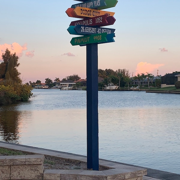 12 Destination Arrows Hand Painted Wood Directional Signs 24 X 3 1/2 ...