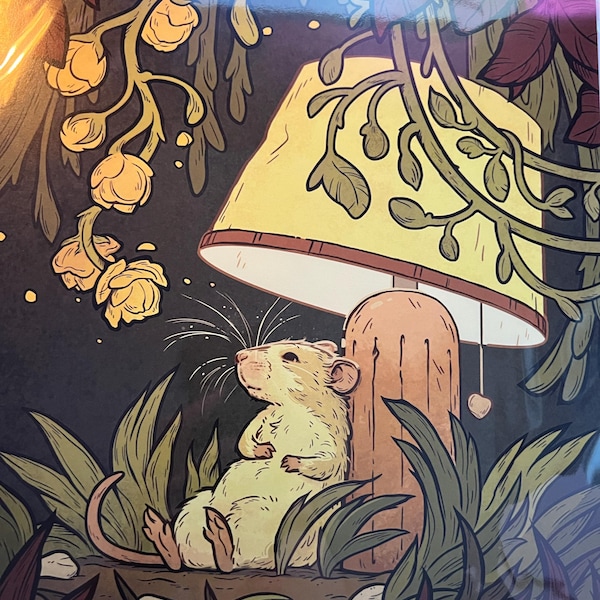 Sleeping Rat Art Print - Etsy