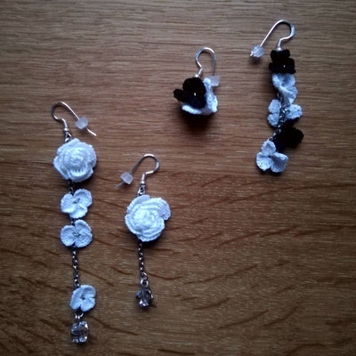 Crochet Miniature Flower Pendant Lace Crochet Necklace - Etsy Singapore