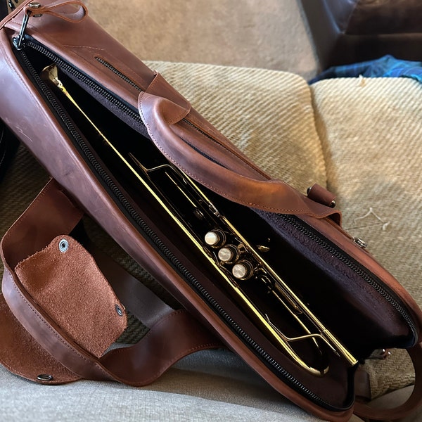 Trumpet Gig Bag, Trumpet Case, Brass Accessories, Personalized Handmade ...