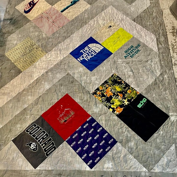 Pathways 2023 Queen Grey-blue Colourway Quilt Pattern, Contemporary ...