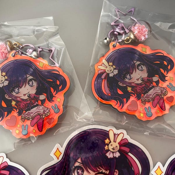 PREORDER Boochi the Rock Epoxy Acrylic Keychains / Charms With Glitter ...