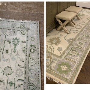 9x12 Green Oushak Rugrug Modern Oushak Rug Delivery Large Area - Etsy