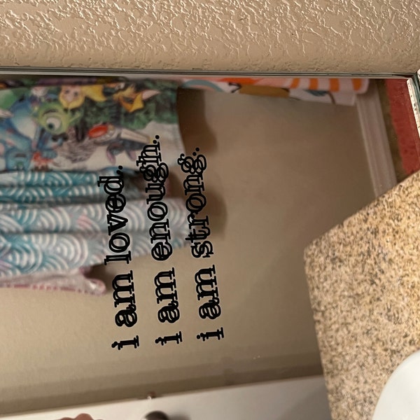 Motivational Mirror Decal - Mirror Sticker - Bathroom Decor - Positive ...