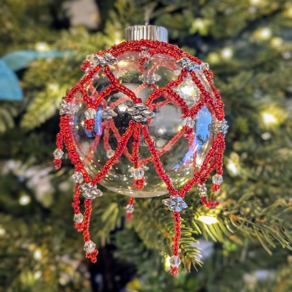 Easy Beaded Ornament Dripping With Swarovski Bicones or Czech Fire ...