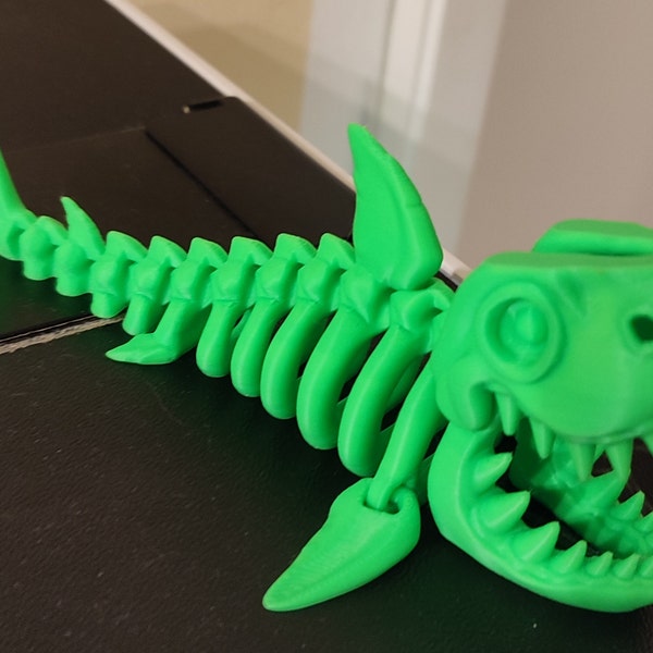 Flexi Factory Print-in-place Skeleton Shark 3D STL and 3MF Files for ...