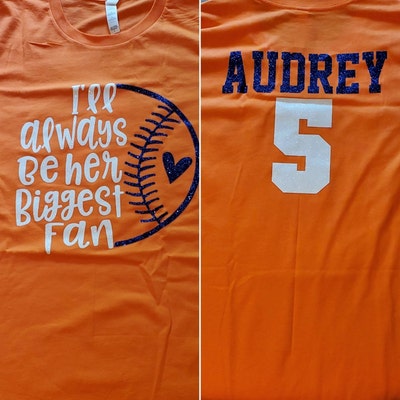 Glitter Softball Shirt Biggest Fan Shirt Softball Shirts Custom ...