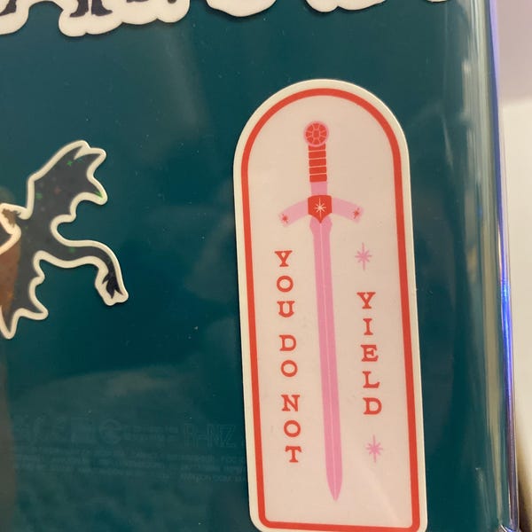 You Do Not Yield Throne of Glass Kindle Sticker, TOG Sticker, Fireheart ...