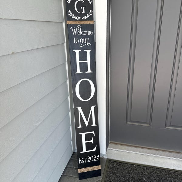 Front Porch Welcome Sign - 5 Foot Welcome Sign - 4 Foot Welcome Sign ...