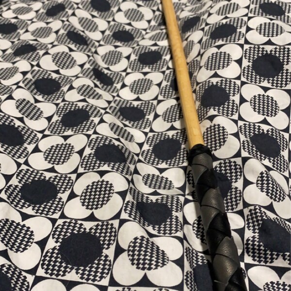 Kooboo Cane With Braided Leather Handle. Rattan BDSM Cane for ...