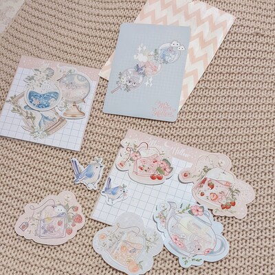 Cottagecore Stickers, Tea Fruit Sticker Pack// Digital Art, Sticker Set ...