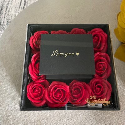 Ribbonbonbox Money Pull Out Flower Gift Box Luxury Flower Box With Cash ...