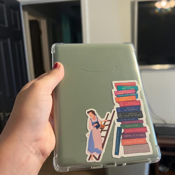 SJM Universe Book Stack Vinyl Sticker, Water Bottle Laptop Kindle Decal ...