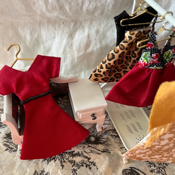 Miniature Display Clothing, Mini Dresses, Red - Etsy