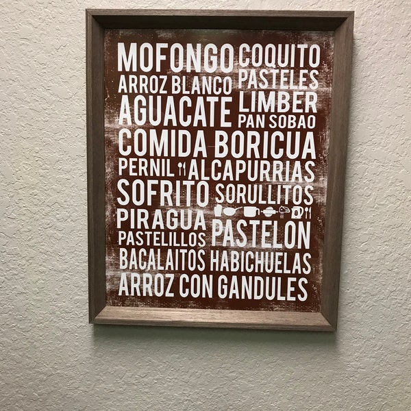 Cuban Food Poster Red Word Art Food Art Print DIGITAL DOWNLOAD - Etsy