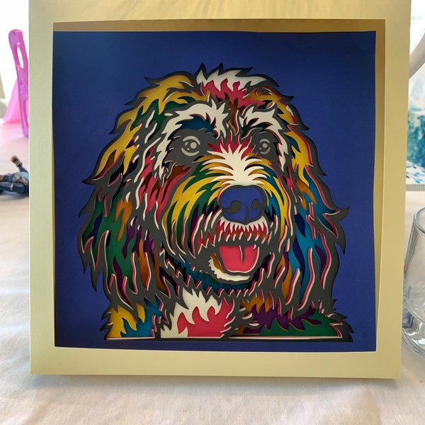 Cockapoo 3D Layer SVG/ Colorful Dog 3D Mandala/ 3D Dog Shadow Box ...