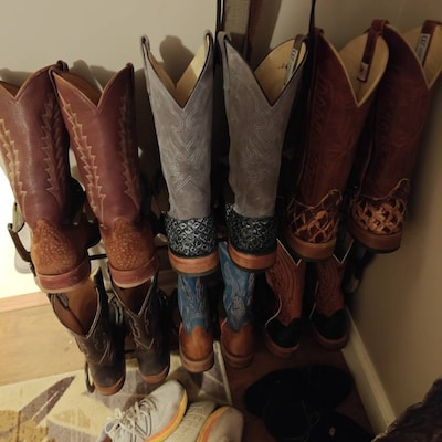 Boot Rack Boot Storage Horseshoe Boot Rack Boot Organizer Cowboy Boot ...