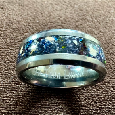 The Stardust Diamond Ring, Tungsten, Silver, 14K Gold 8mm-6mm-4mm, Men ...