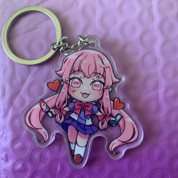 Yuno Gasai Yandere Anime Acrylic Keychain - Etsy
