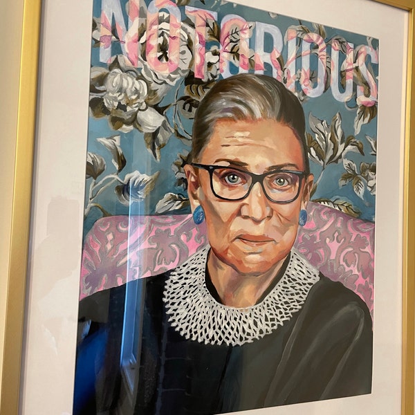 Notorious RBG Oil Painting Portrait: Maximalist Home Decor (digital ...