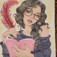 Dear Diary Coloring Page Grayscale Illustration Instant Download ...