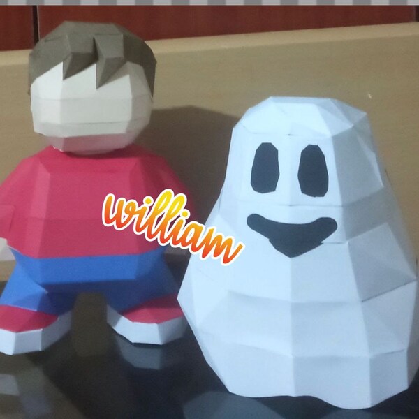 Halloween Ghost Man Figures Papercraft, Pdf Template With Svg and Dxf ...