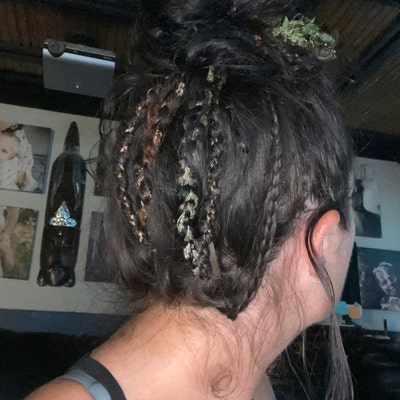 Ombre 4 Clip Set, Rainbow Fae Braids, Dreadlocks, Hair Wraps, Synthetic ...