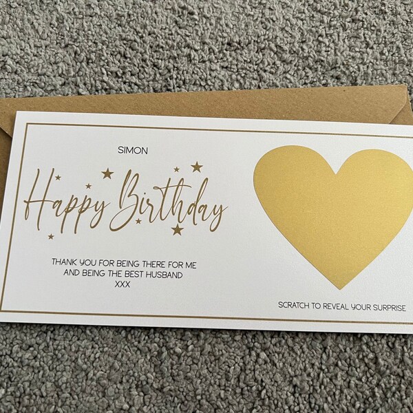 Personalised Birthday Scratch Card Surprise Gift | Birthday | Special ...