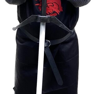 Black Knight Medieval Surcoat With Embroidered Red Boars Head ...