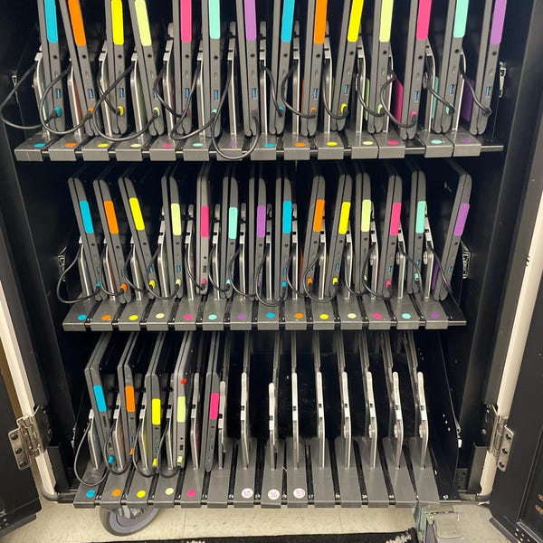 Color Coded Classroom Laptop Labels: Elementary Chromebook Cart ...