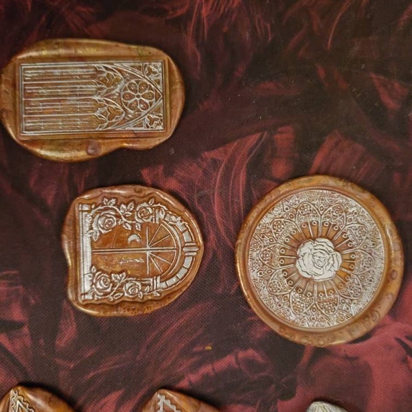 Moon Rose Wax Seal Stamp, Pearl Stamp, Sea Snail Wax Seals for ...