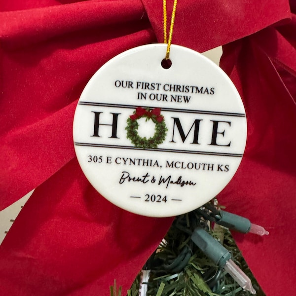 First Home Ornament - First Christmas New Home Ornament 2025 - Our ...
