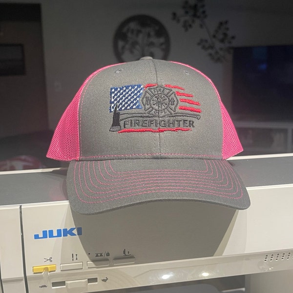 Firefighter Flag Embroidery Patterns | Firefighter Logo DST File ...