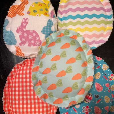 Pink Floral Fabric Wrapped Rag Balls, Cottage Style Home Decor, Tiered ...