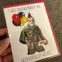 Funny Jason Birthday Card, Horror Movie Theme Birthday, 80s Pop Culture ...