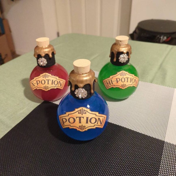 Final Fantasy Inspired HOLY WATER Potion Bottle With Magical Swirling ...