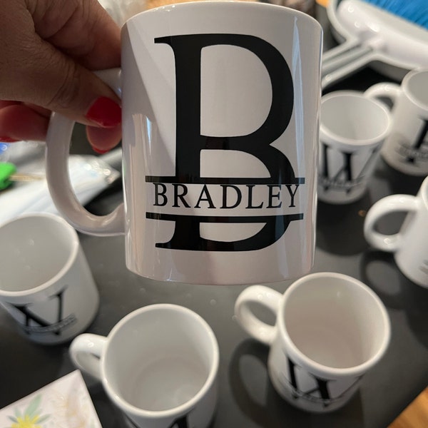 Personalized Coffee Mug for Men, Personalized Monogram Mug,mens Coffee ...