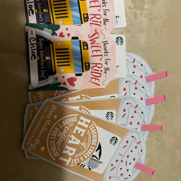 Teacher Coffee Valentine, Teacher Gift, Teacher Valentine, Gift Card ...