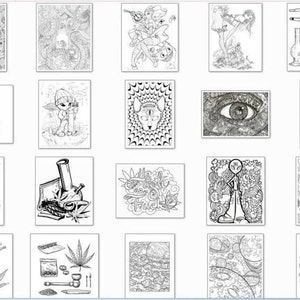 Stoner Coloring Book for Adults Weed Stuff, Pot Head Adult Coloring ...