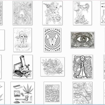 Stoner & Pot Heads Coloring Book for Adults: Higher and Better Than ...