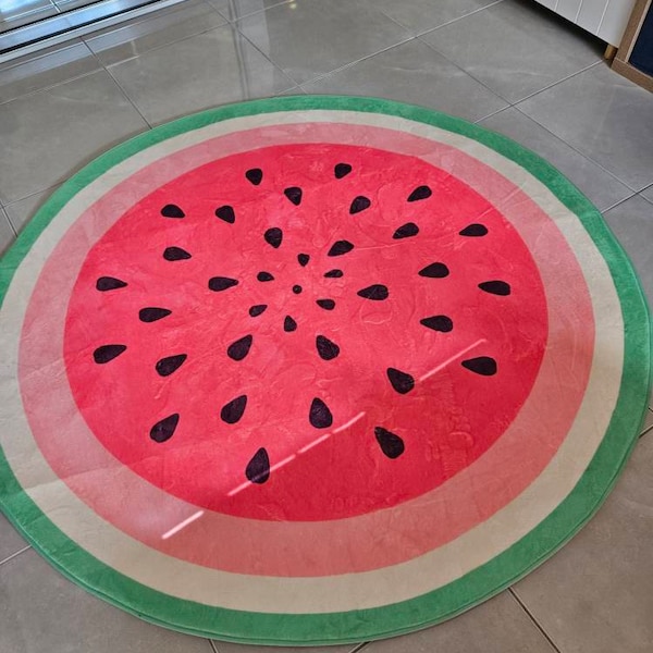 Watermelon Rug - Playroom Decor - Play Mat Rug - Etsy