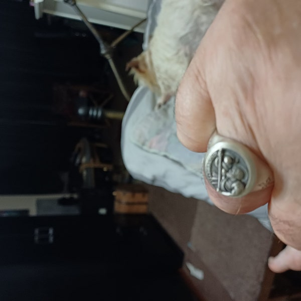 Silver St Christopher Signet Ring for Men⋆catholic Jewelry Personalized ...